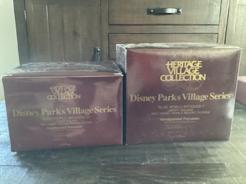 2 Department 56 Disney Parks Village Series, "Olde World Antiques I ...