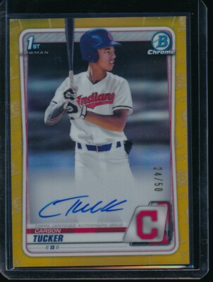 CARSON TUCKER AUTO 1st 2020 Bowman Chrome Draft Autograph GOLD ...