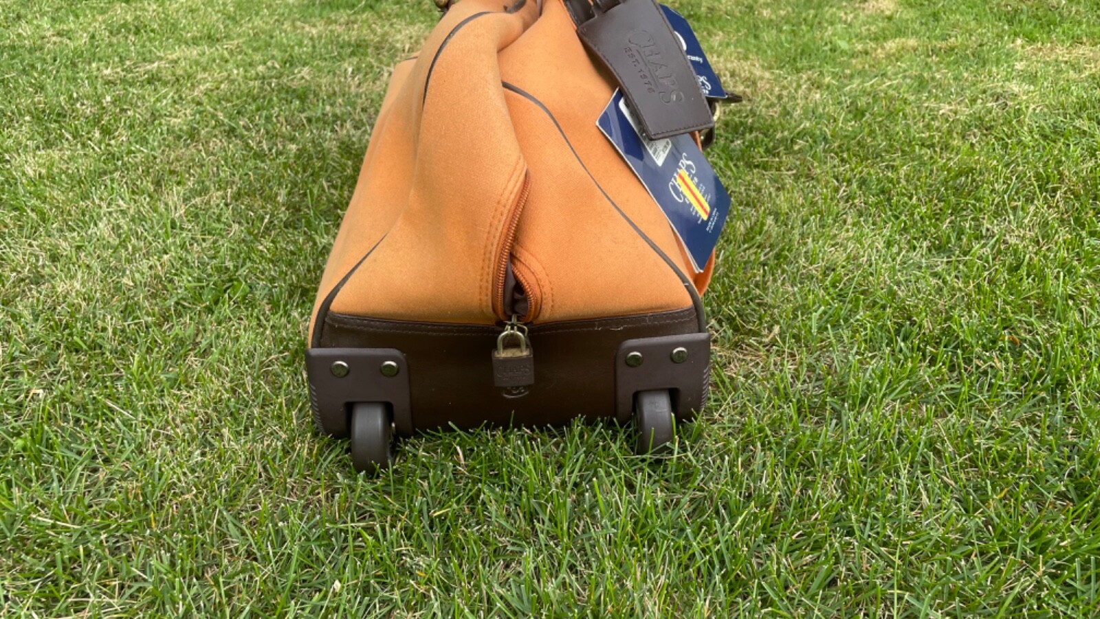 Chaps Ralph Lauren Canvas Travel Duffle Bag Carry On Compartments ...
