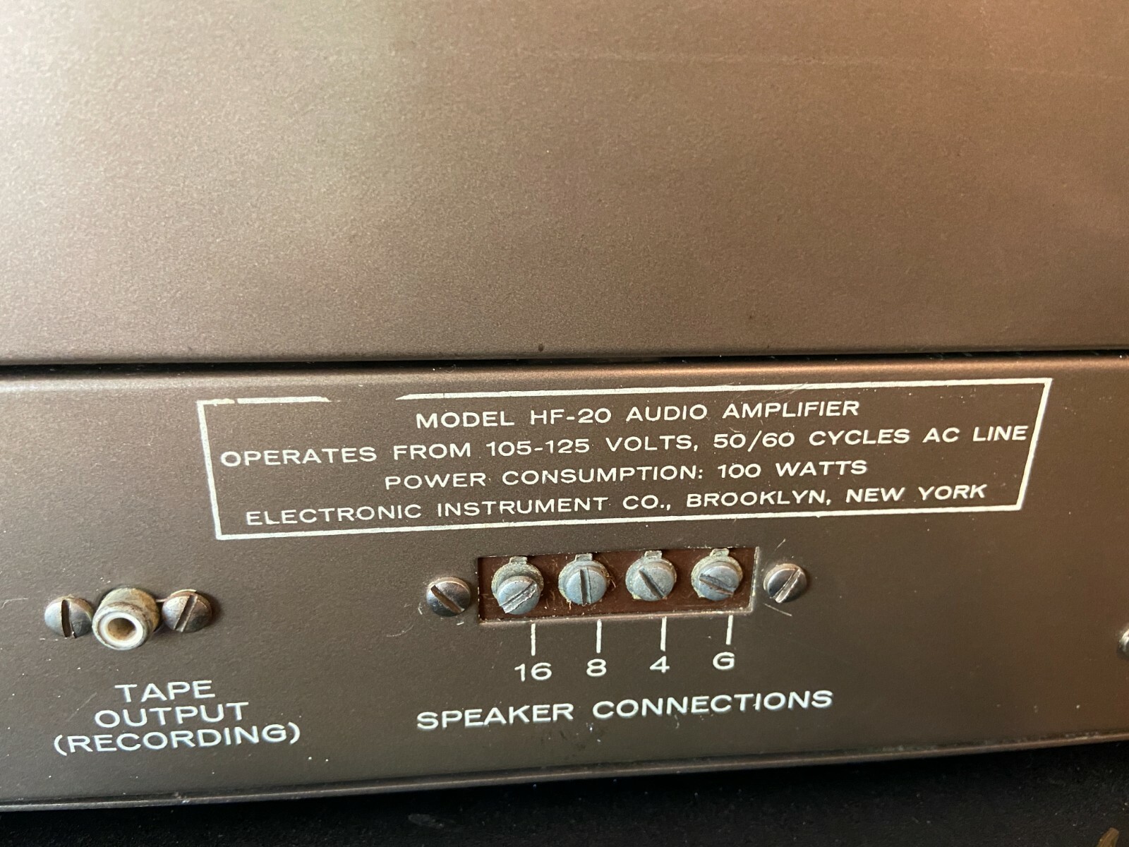 Rare Vintage Eico HF-20 Tube Amplifier - Model 20 Monoblock w/ Cage for ...