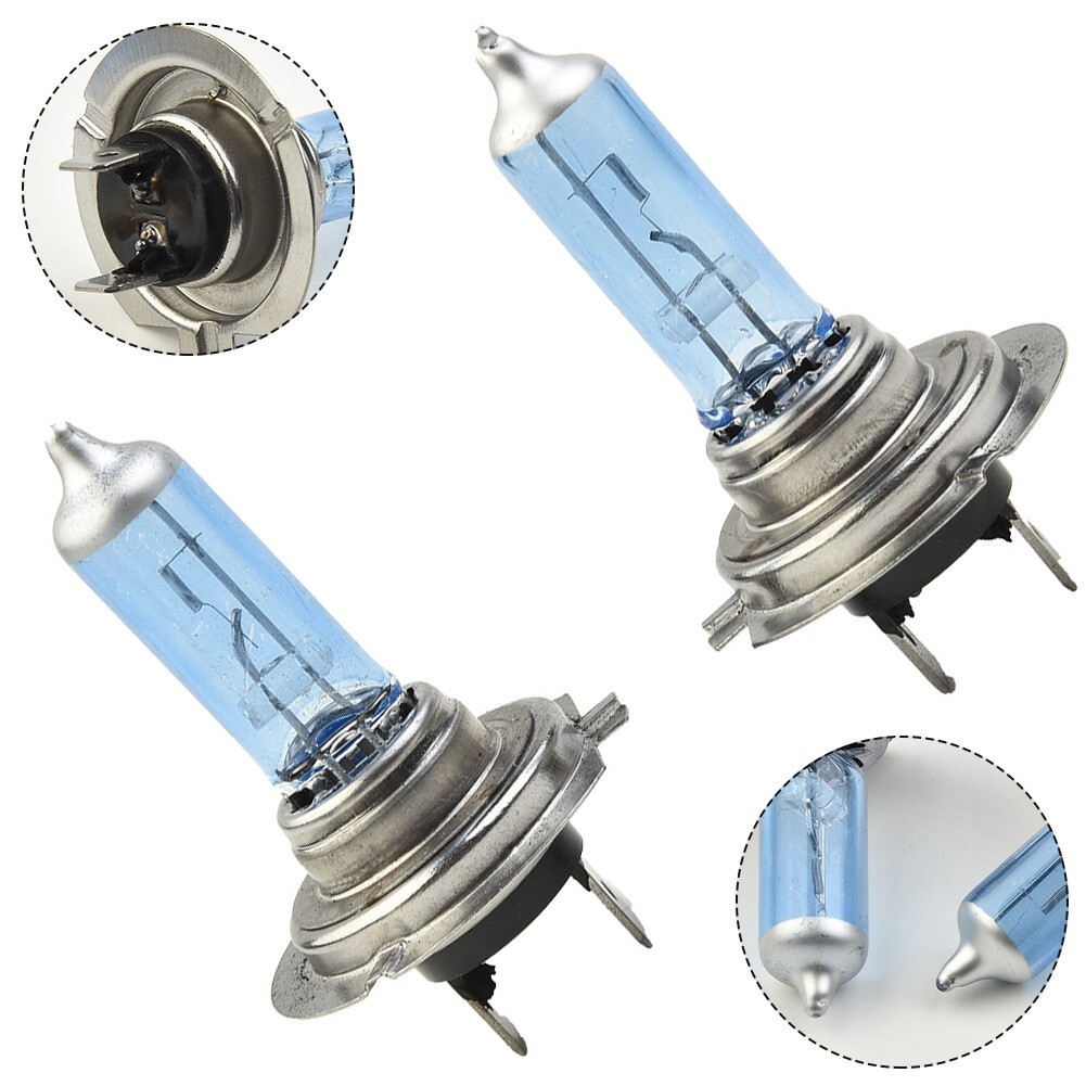 Stay Safe on the Road with 2pcs White H7 100W Halogen Car Headlight ...