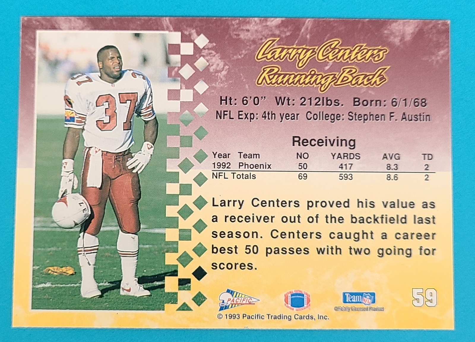 1993 Pacific - #59 Larry Centers (RC) for sale online | eBay