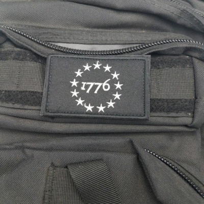 1776 Patriot Tactical Hook Loop Embroidered Patch Embroidered Dark ...