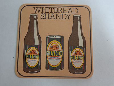 Beer Brewery Coaster ~ ~ WHITBREAD Brewing Shandy ~ Lemonade & beer ...