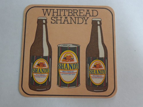 Beer Brewery Coaster ~ ~ WHITBREAD Brewing Shandy ~ Lemonade & beer ...