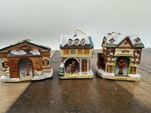 VTG - BRADFORD ED HUMMEL BAVARIAN VILLAGE CHRISTMAS ORNAMENTS -Clock ...