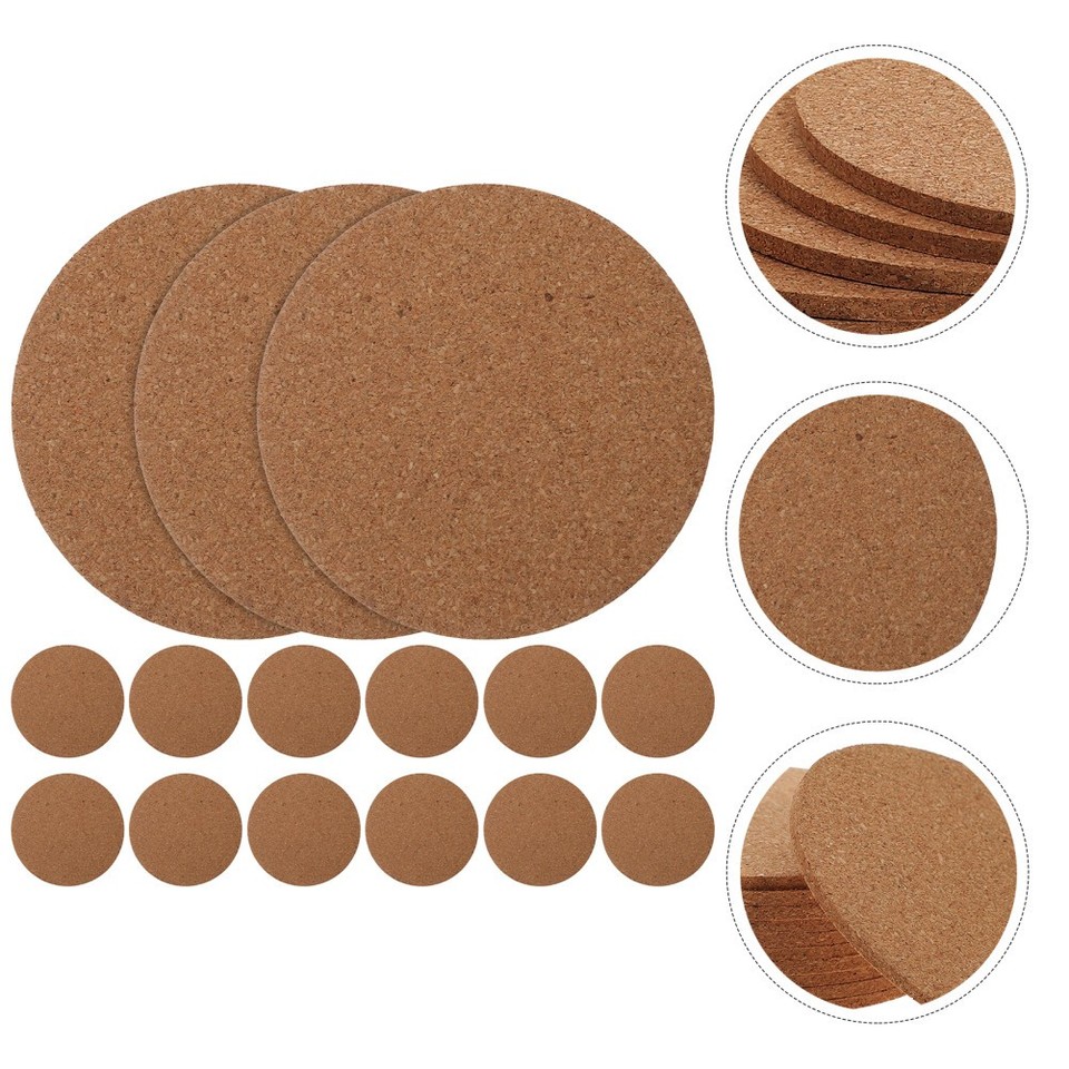 30pcs Reusable Coasters Cork Coasters Drink Coasters Office Cup Mats ...