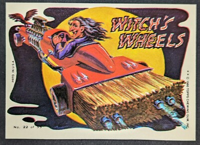 Witch's Wheels 1980 Weird Wheels Topps Card #22 (NM) | eBay