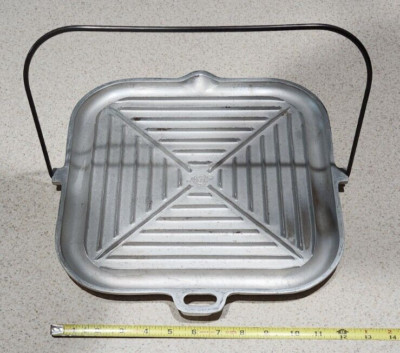 Vintage Silver Seal Cast Aluminum Stove Griddle Pan with Handle | eBay