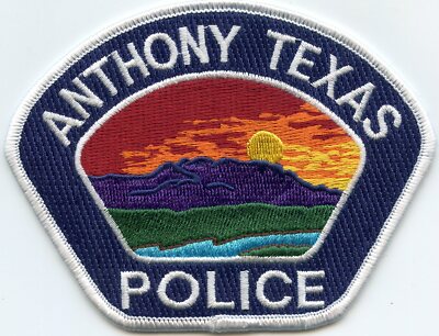 ANTHONY TEXAS TX Very Colorful POLICE PATCH | eBay
