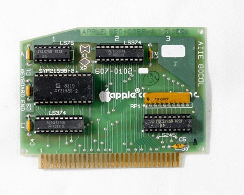 Vintage Apple 820-0066-A 80 Column display card Apple IIe ISA966 | eBay