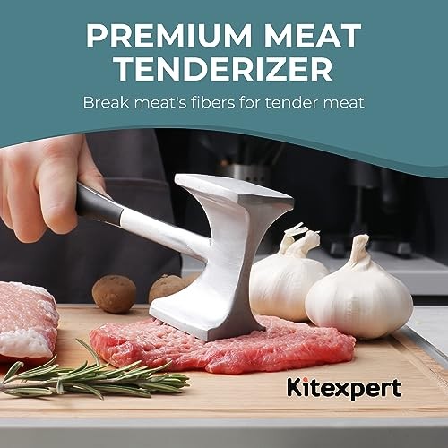 Meat Tenderizer Hammer with Comfortable-Grip Handle, Dual-side Mallet ...