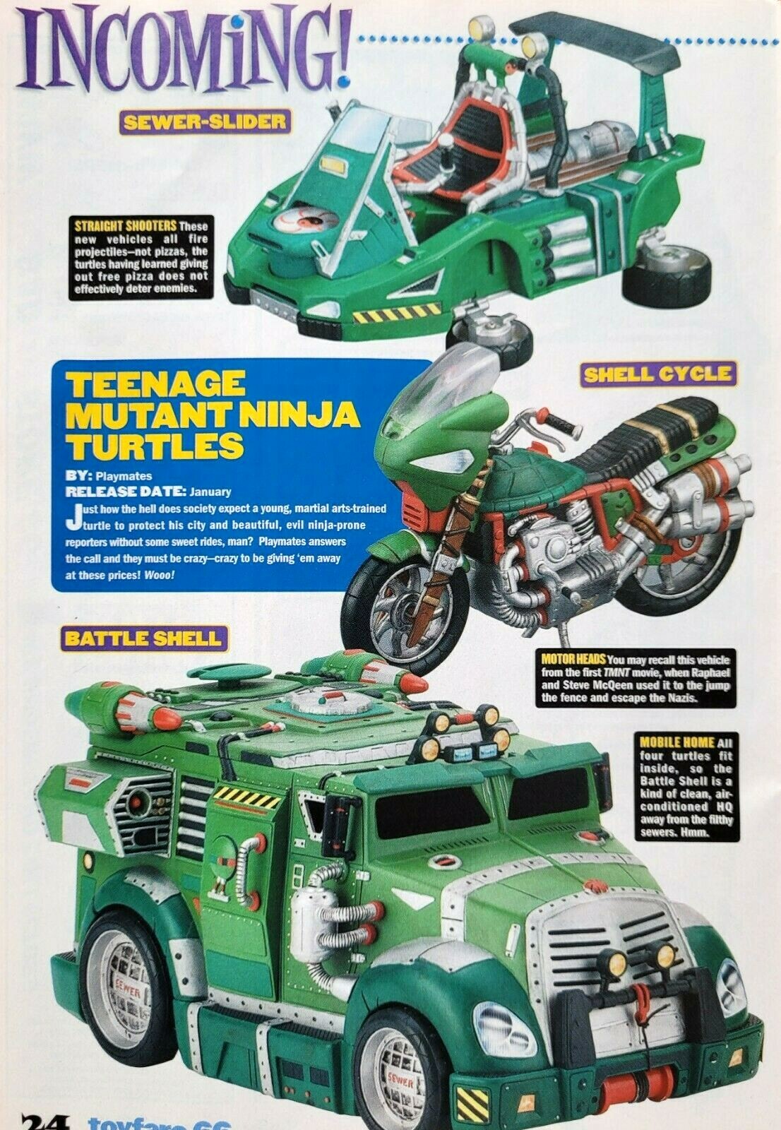 2003 TEENAGE MUTANT NINJA TURTLES Sewer Slider / Shell Cycle Trade ...