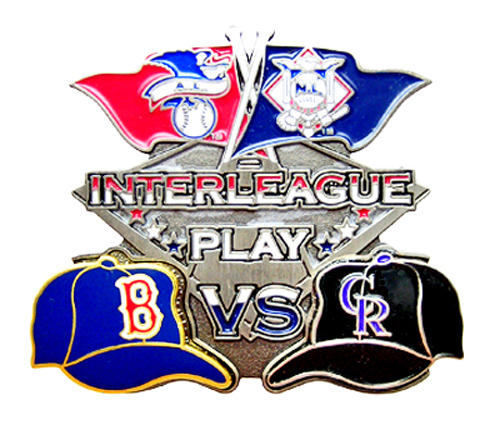 2007 MLB Interleague Play Pewter Pin - Red Sox vs Rockies | eBay