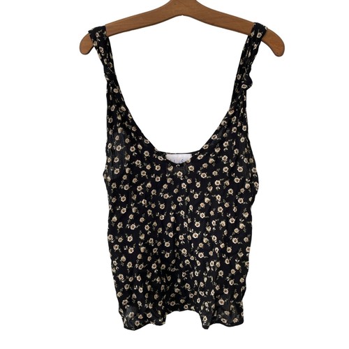 Sadie & Sage Floral Cami Tank Top Women Knotted Strap Boho Hippie ...