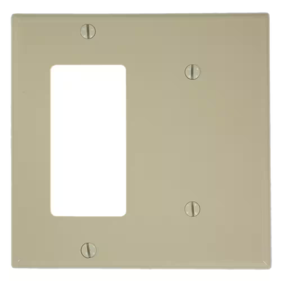 Ivory 2-Gang 1-Toggle/1-Blank Wall Plate (1-Pack) | eBay