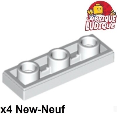 Lego 4x Tile Modified plaque lisse 1x3 inverted hole blanc/white 35459 ...