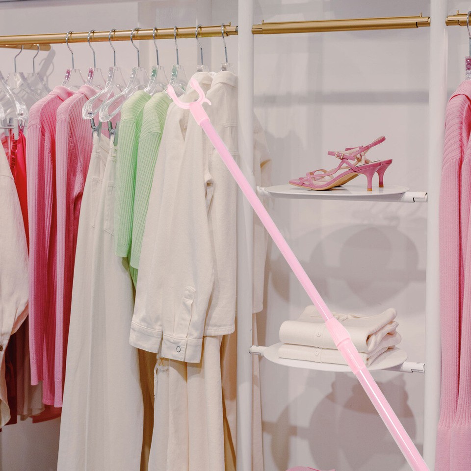 Clothes Fork Travel Drying Stick Laundry Rod Reach Clothing Pole | eBay