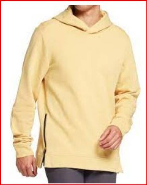 VRST Men's Lux French Terry Cotton Pullover Hoodie Small Mellow Gold ...