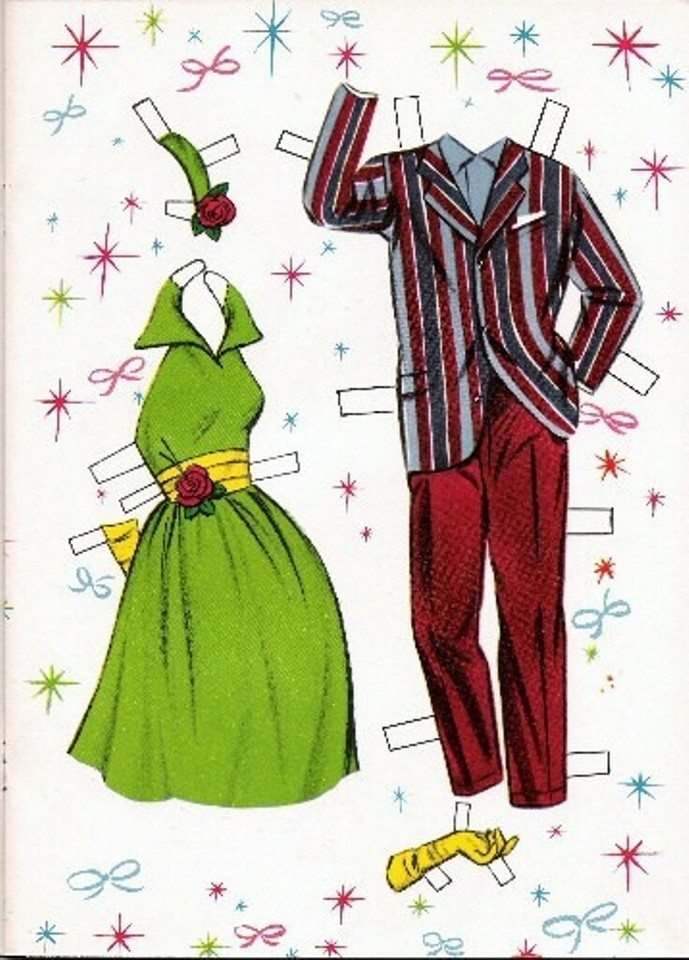 VINTAGE UNCUT 1963 SHERRY & JERRY PAPER DOLLS~#1 REPRODUCTION~NOSTALGIC ...