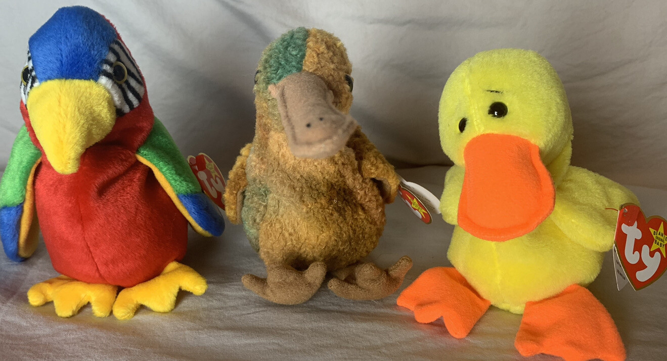 Beanie Babies Lot of 3 Birds Jabber Beak Quackers NWT | eBay
