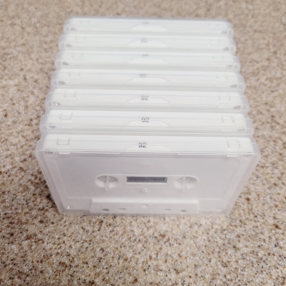 Blank White C92 Cassette Tapes - Lot Of 7 Recording Tapes w/Tab In- NEW ...