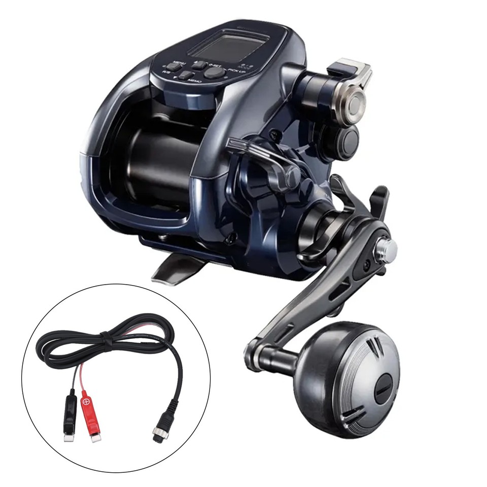 Electric Reel Power Cord Electric Fishing Reel Cord Color: Black + Red ...