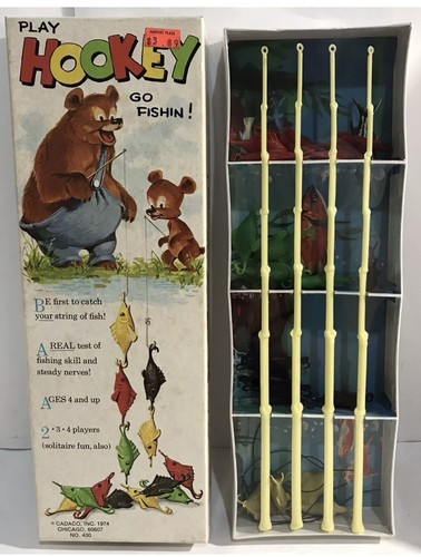 1974 Vintage Play Hookey Go Fishin Board Game New Sealed Cadaco Near ...