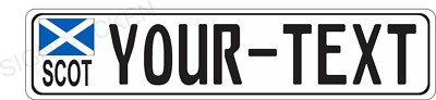 SCOTLAND, EURO TAG, BMW, European style License Plate, custom, ANY TEXT ...