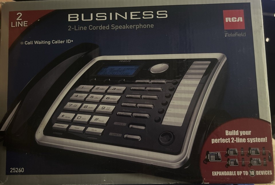 RCA Telefield 25260 Business 2-Line Corded Speakerphone NEW (LIMITED ...
