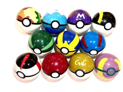NEW Lot of 3 Pokemon Throw N Pop Poke Balls w/ character Pikachu FREE S ...