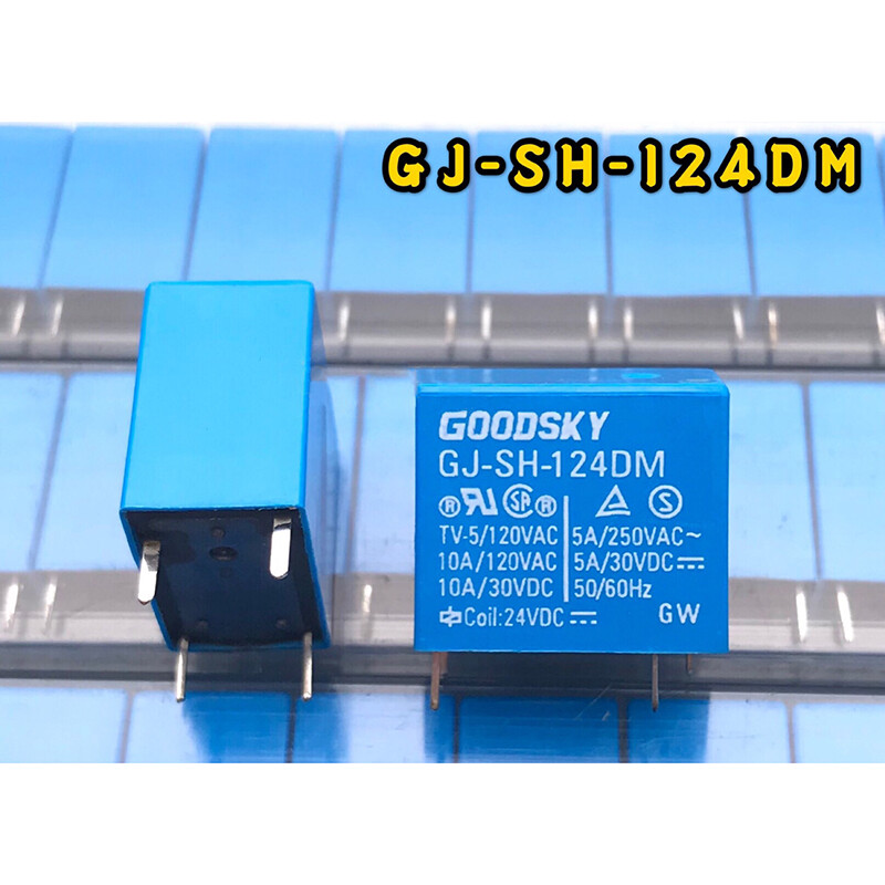 10Pcs GOODSKY GJ-SH-124DM 24VDC Power Relay 4Pins 5A 250VAC | eBay