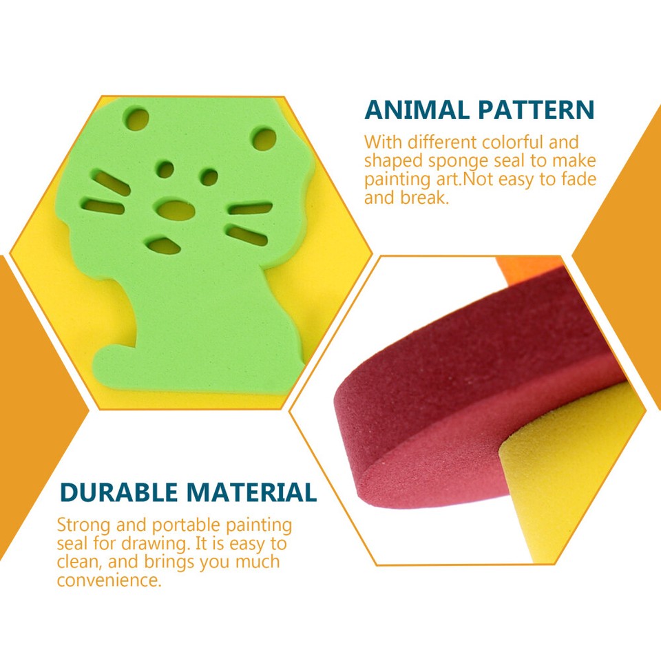 6 Pcs Star Sponge Stamp for Painting Podge Eva Seal Set Stamps Kids | eBay