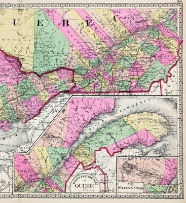 Pre-1900 - Map Of Quebec