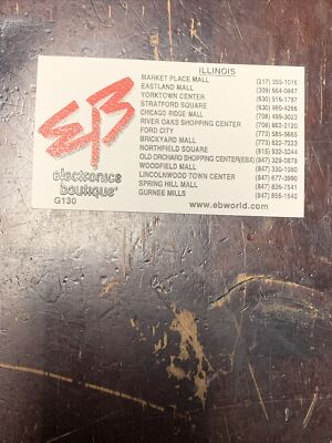 EB Electronics Boutique Business Card Illinois | eBay