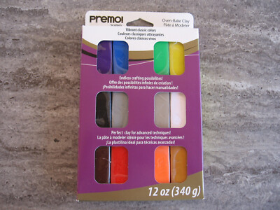Premo Sculpey Polymer Clay Multi Pack Vibrant Classic Colors has 12 - 1 ...