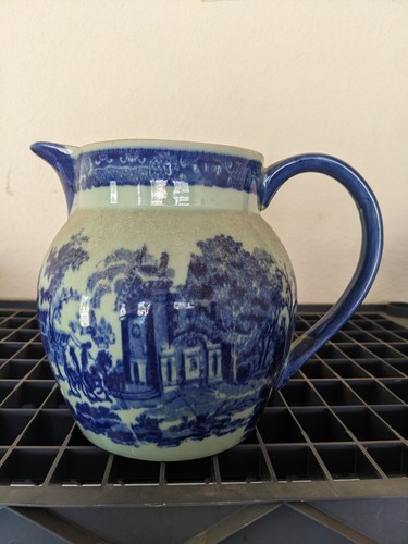 Victoria Ware Ironstone Flow Blue 7 Inch Tall Pitcher | eBay