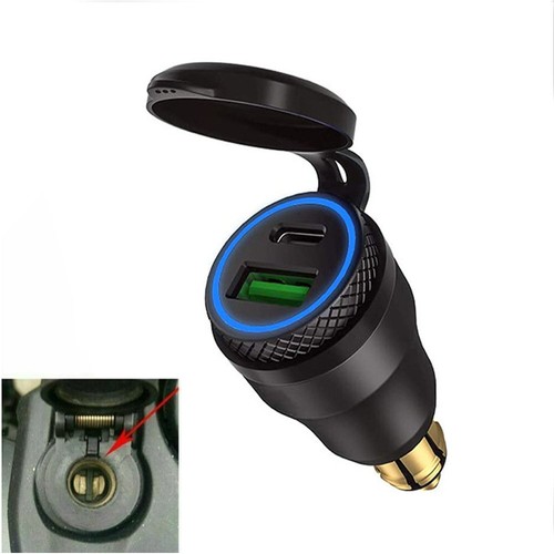 Socket Hella DIN Plug Charger USB PD For BMW Ducati QC3.0 Triumph ...