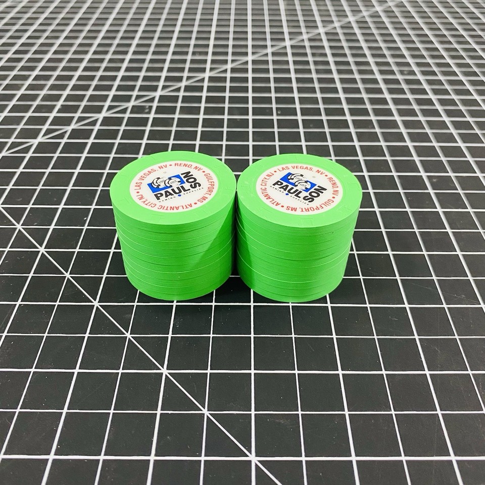 20 Count Paulson Top Hat & Cane Mold Sample Advertisement Clay Poker ...