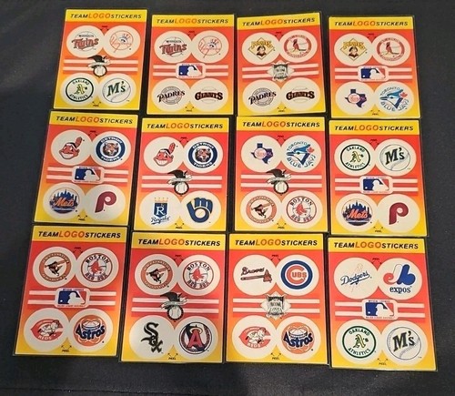 1991 Fleer Baseball Team Logo Sticker Lot Of 12 | eBay