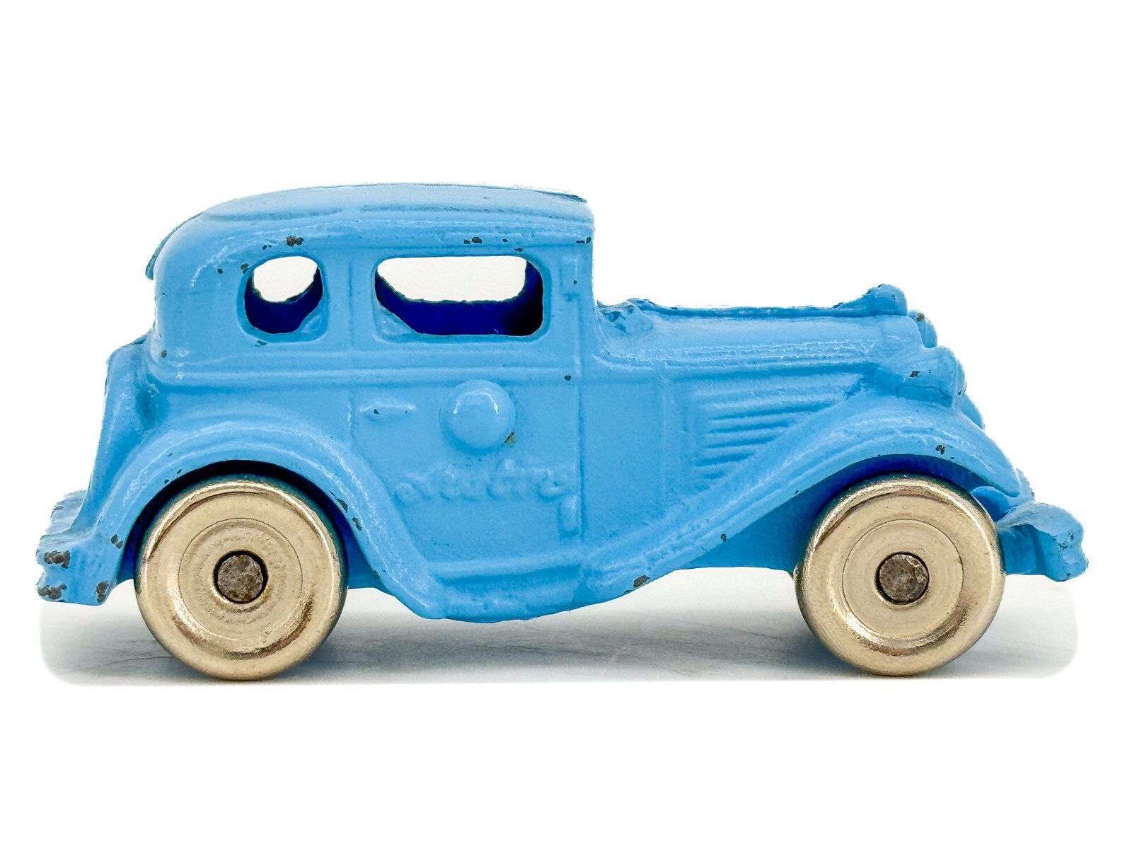 Vtg A.C. Williams Austin Blue Cast Iron Coupe Car Toy Man Cave Arcade ...