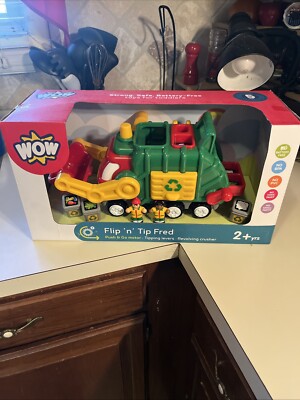 COMPLETE EUC Wow Flip 'n' Tip Fred Garbage Truck Recycling Toy New | eBay