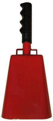 11-inch red cowbell with handle - quality noisemakers - football ...