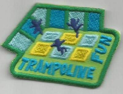 Girl Boy Cub TRAMPOLINE Jumping Fun Patches Crests Badges SCOUT GUIDE ...