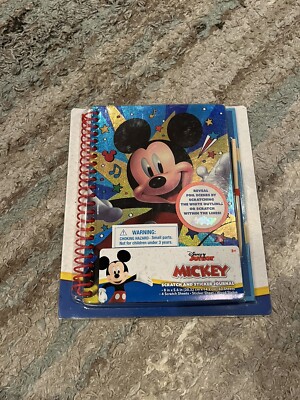 DISNEY MICKEY MOUSE scratch and sticker SET JOURNAL 60 SHEETS | eBay