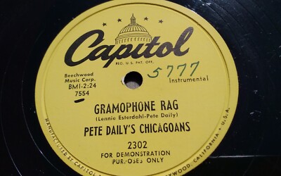 Pete Daily 78rpm Single 10-inch Capitol Records #2302 Gramophone Rag | eBay