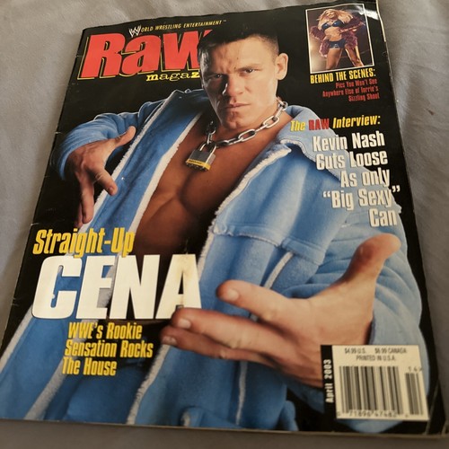 WWE RAW Magazine 2003 April Divas Torrie Wilson Poster WWF John Cena | eBay
