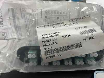 Corning CCH-CP24-E4 Duplex 24 Fiber LC Adapter CCH Panel 50 µm ...