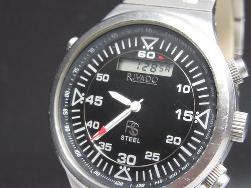 W671⭐⭐ Large "RIVADO" Chronograph Watch Quartz 41mm⭐⭐ | eBay