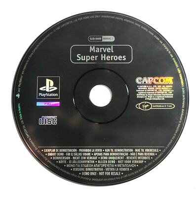 Sony Playstation 1 PS1 Marvel Super Heroes Sled 00499 Demo Rare Capcom ...